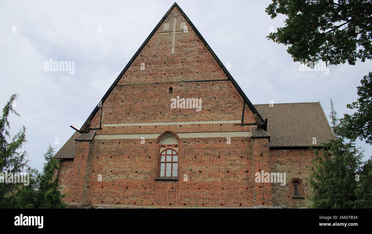 Hattulan pyhän ristin kirkko 1490, Hattula Stock Photo - Alamy
