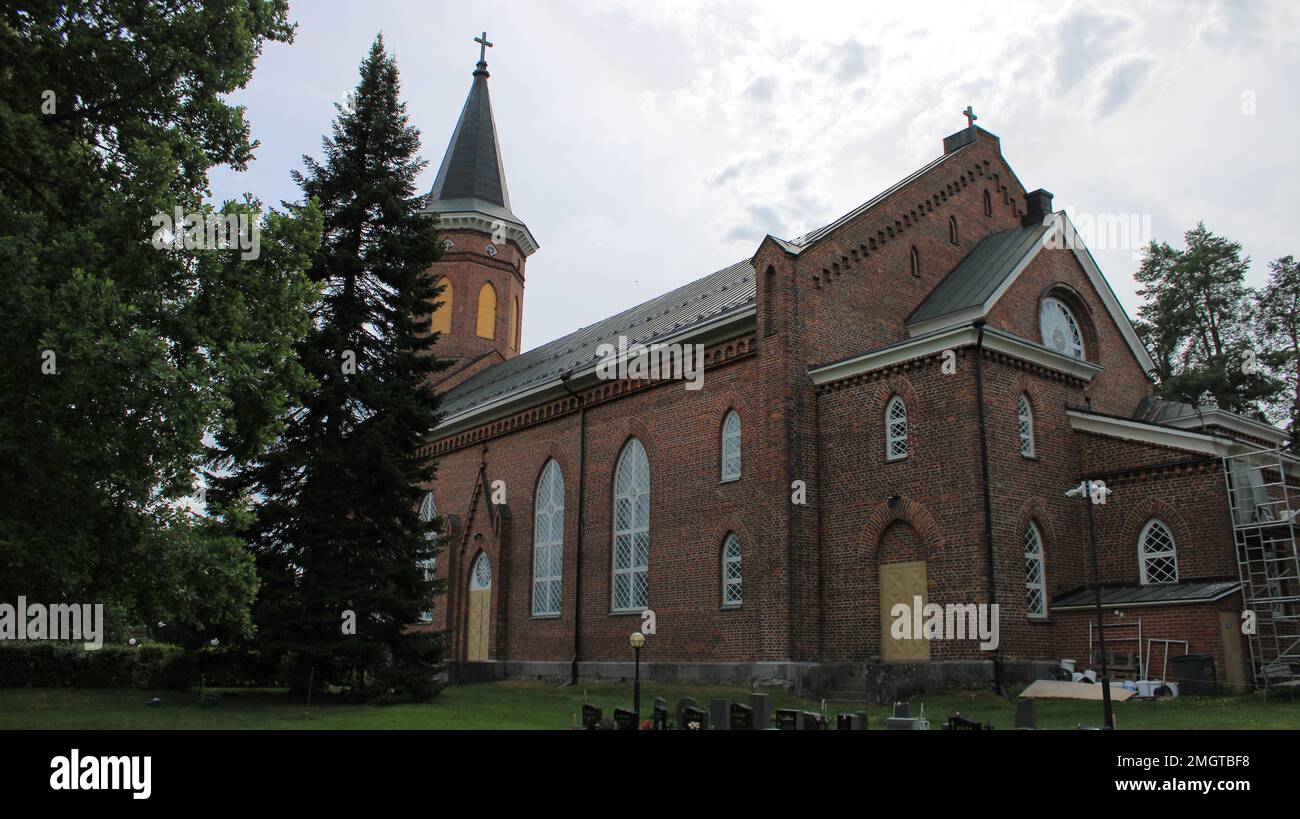 Hattulan uusi kirkko, E. B. Lohrmann 1857, Hattula Stock Photo - Alamy