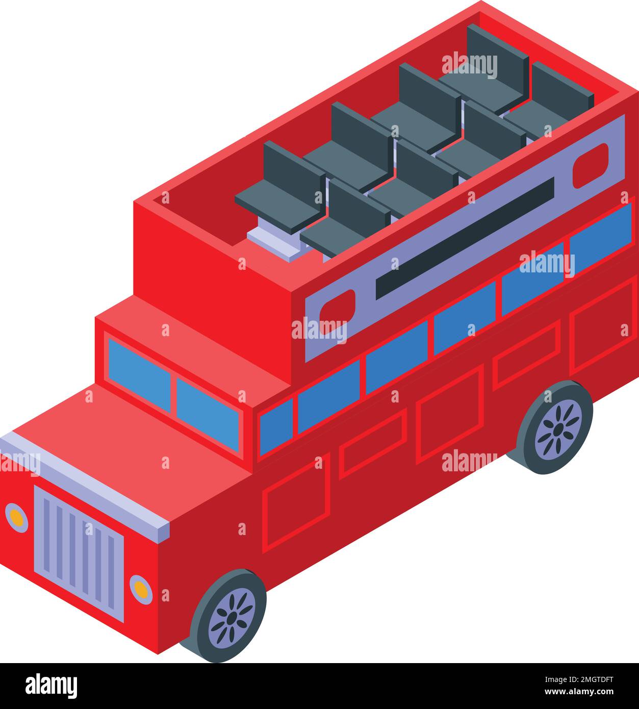 Old london bus icon isometric vector. England city. Transport tour ...