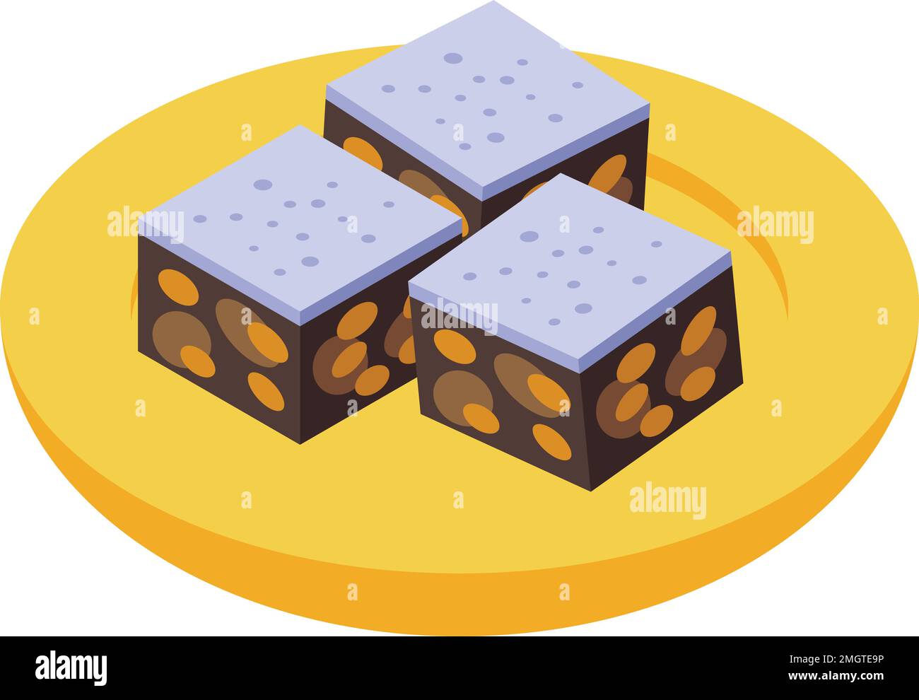 Date cake icon isometric vector. Fruit food. Sweet dry Stock Vector ...