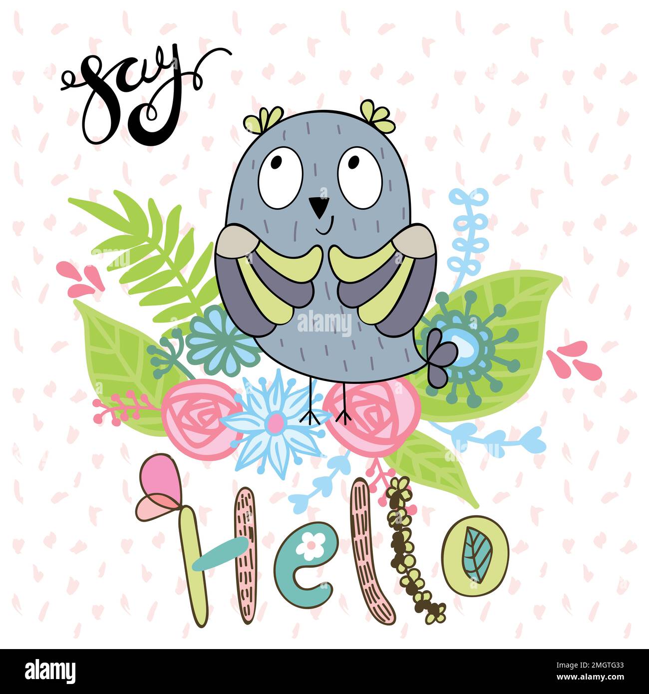 Say hello Stock Vector Images - Alamy