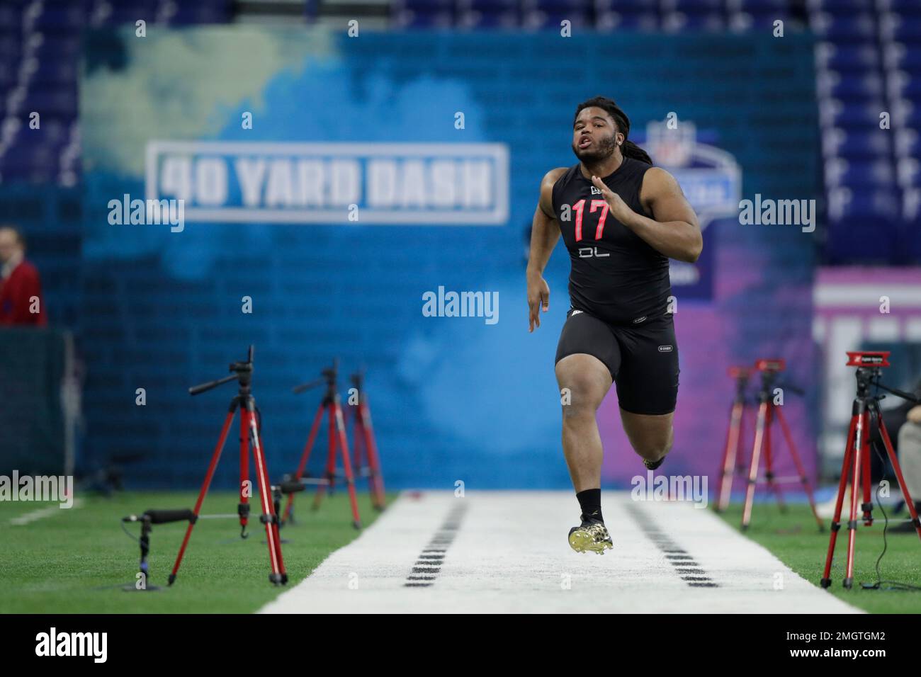 North Carolina State defensive lineman Larrell Murchison runs the 40 ...