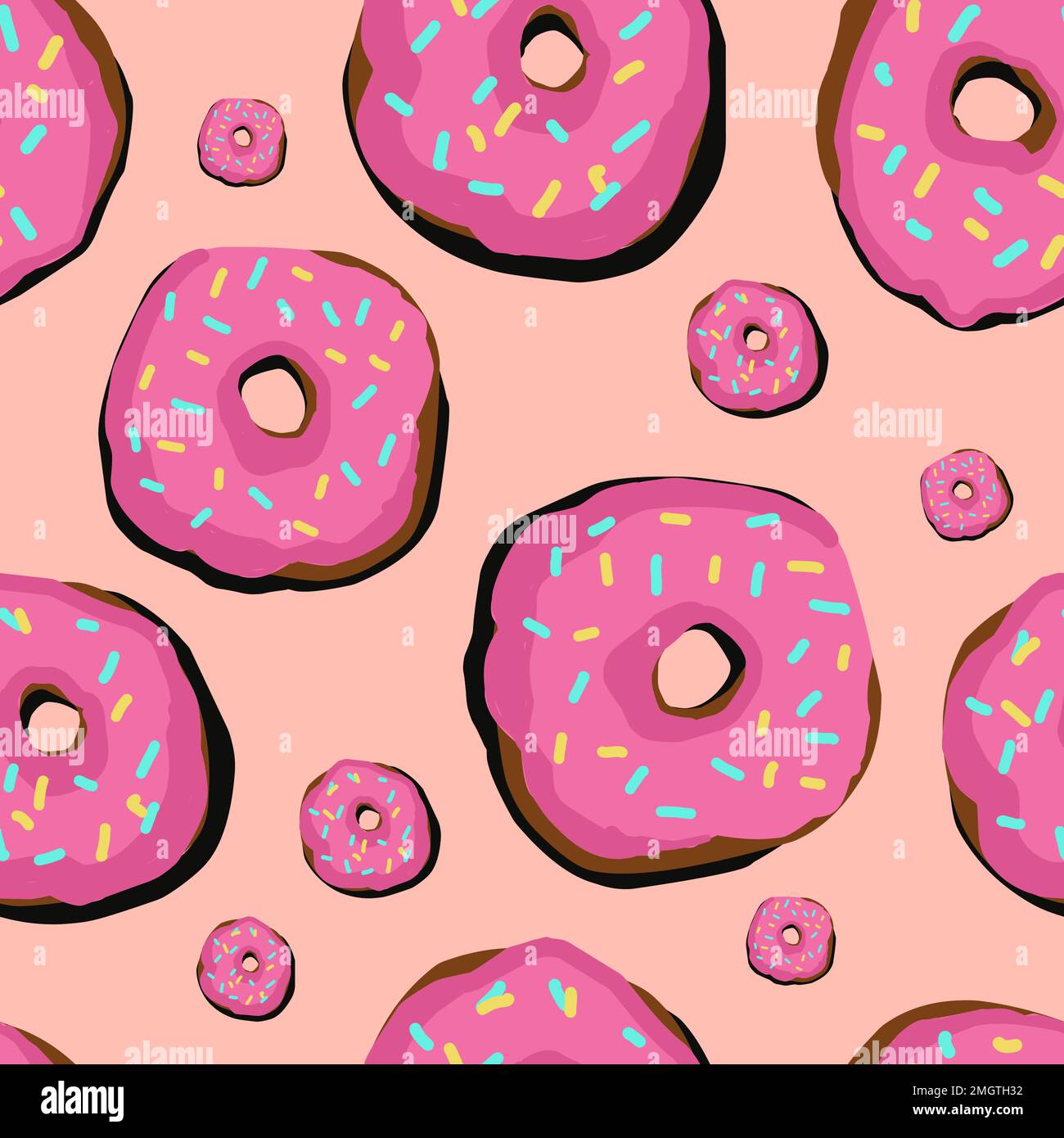 Design for children. Donut on a light background pattern.Vector ...