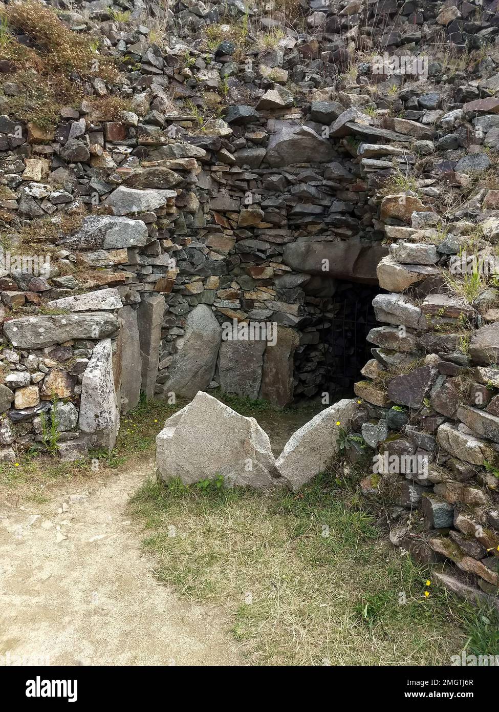 Cairn de Barnenez is a Neolithic stone mound near Plouezoc'h in ...