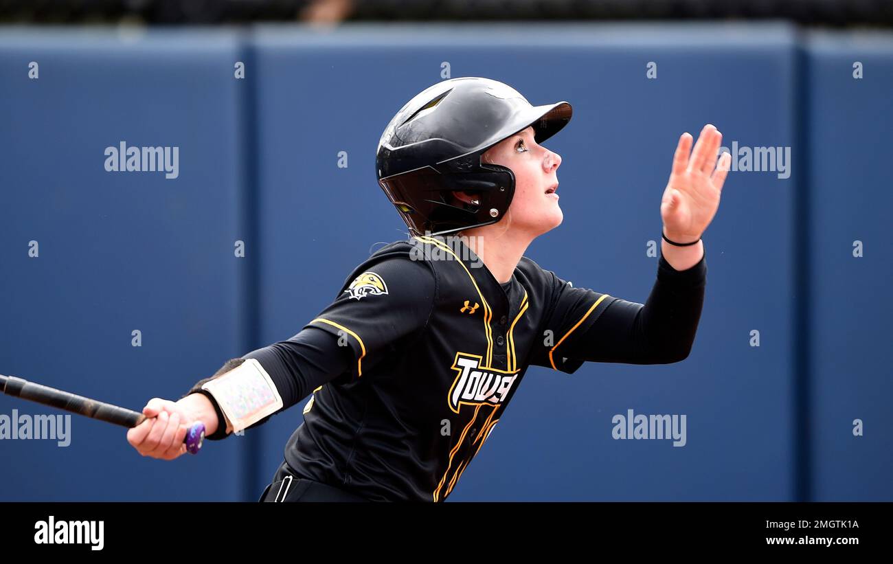 Towson's Nicole Kidwiler at bat during an NCAA softball game on Friday ...