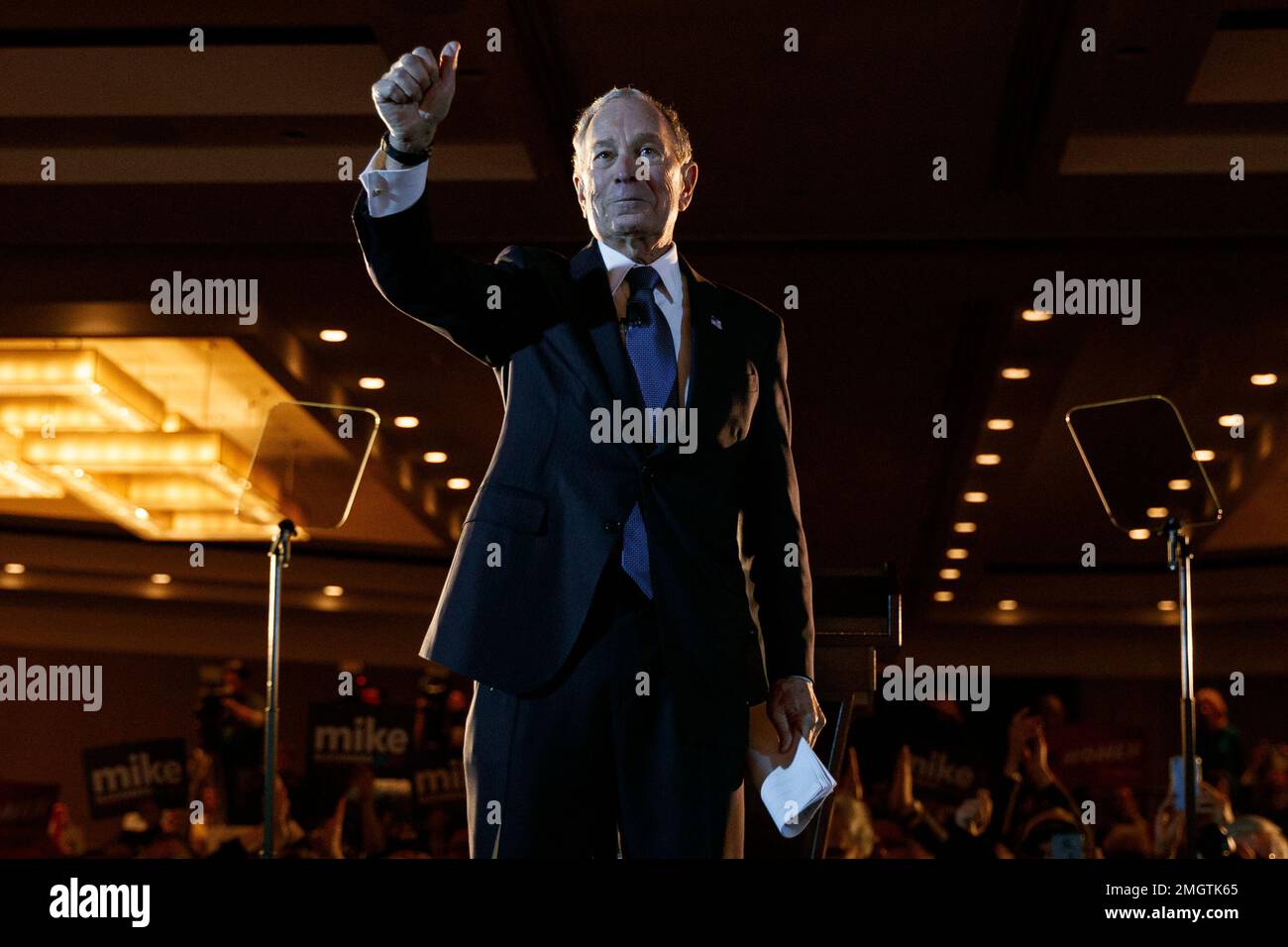 Democratic presidential candidate former New York City Mayor Mike ...