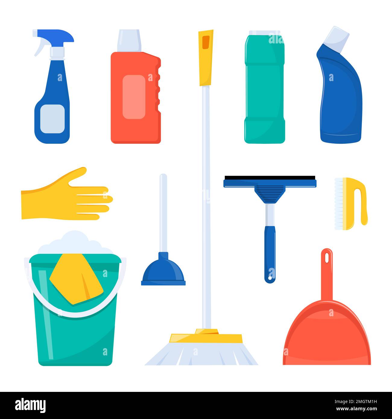 Cleaning tools and detergent for cleaning service web banner, poster ...