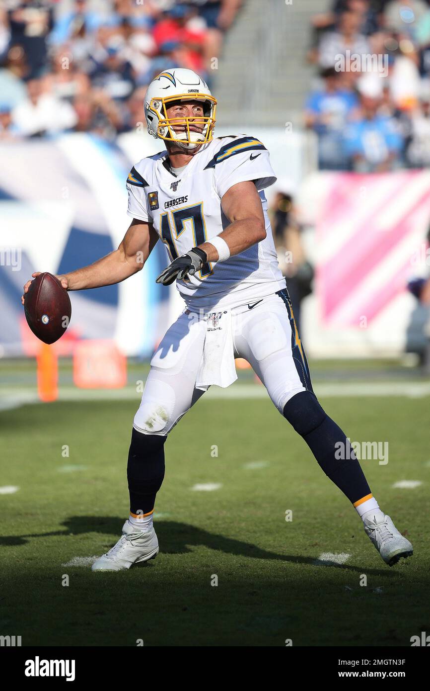 Los Angeles Chargers quarterback Philip Rivers #17 during an NFL ...