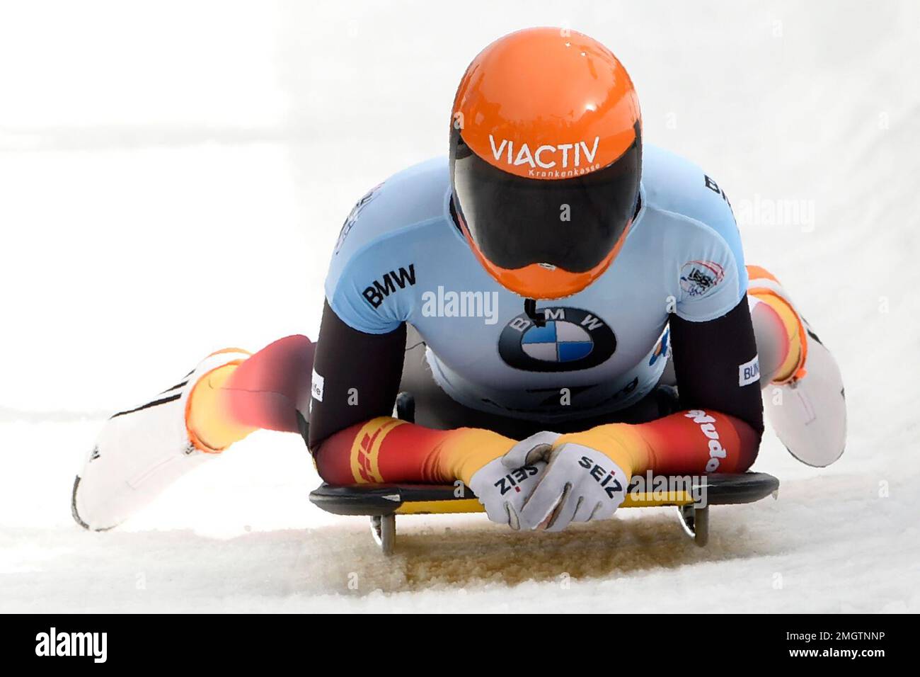 Jaqueline Loelling of Germany crosses the finish line during the women ...