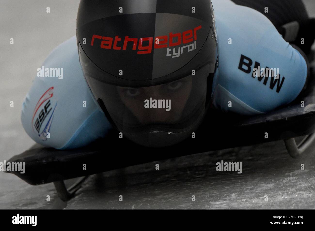 Elena Nikitina of Russia starts during the women's Skeleton competition ...