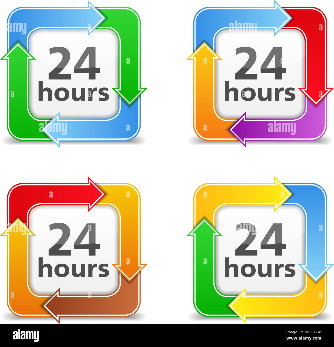 24 hours icons, vector eps10 illustration Stock Vector Image & Art - Alamy