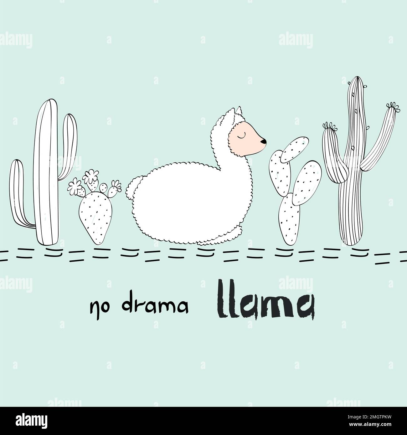 No drama llama Stock Vector Image & Art - Alamy