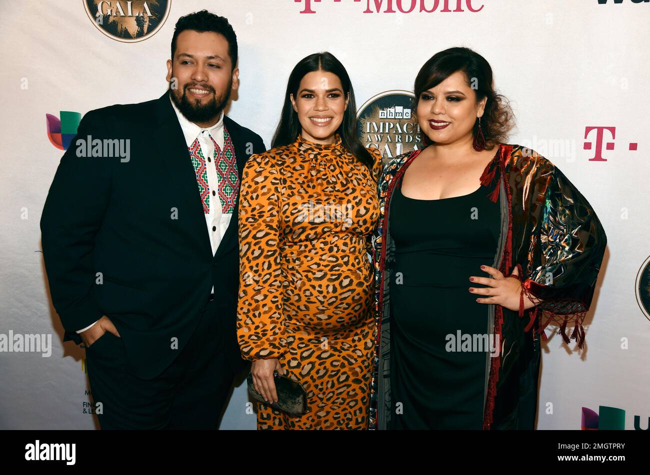 America Ferrera, center, producer of the Netflix series "Gentefied ...