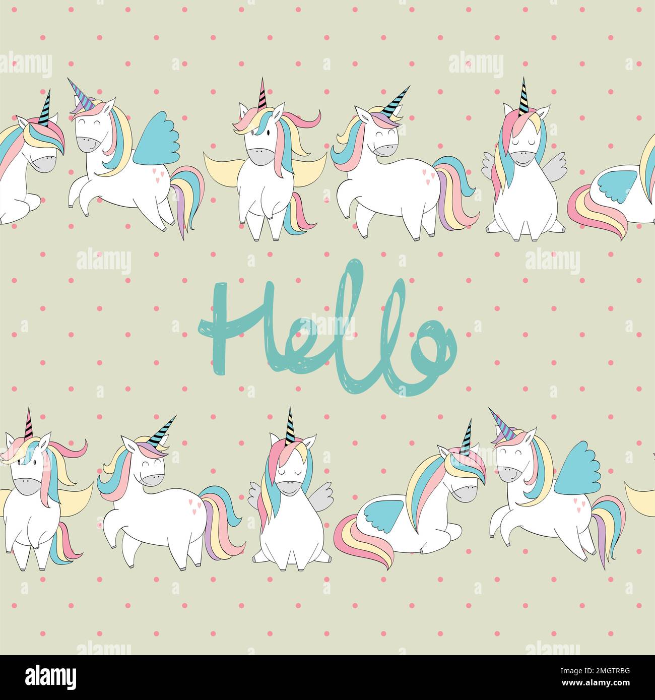 Magic cute unicorns Stock Vector Image & Art - Alamy