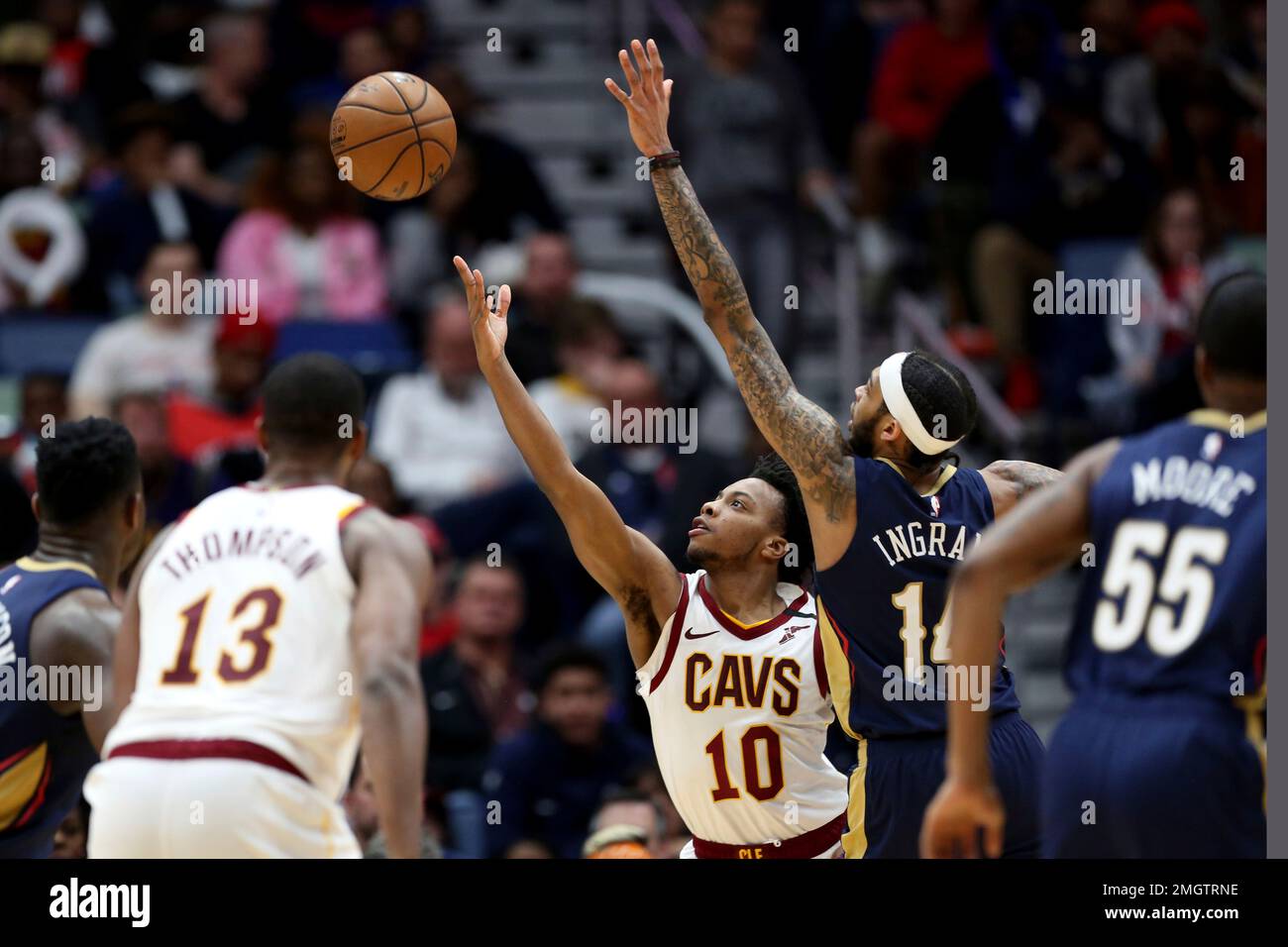 Cleveland Cavaliers guard Darius Garland (10) shoots as New Orleans ...