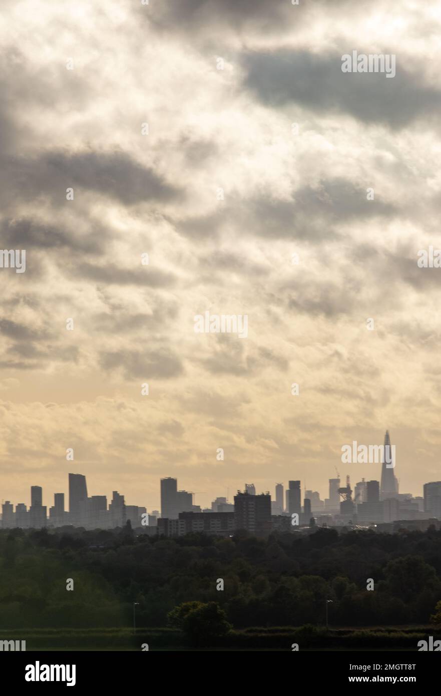View of the London skyline from the Redbridge Cycling Centre built on ...