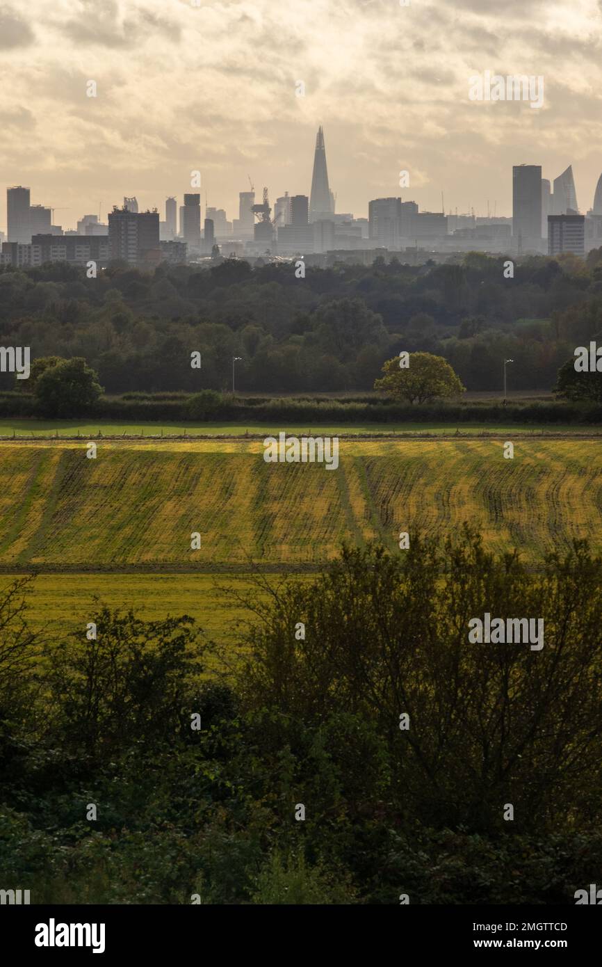 View of the London skyline from the Redbridge Cycling Centre built on ...