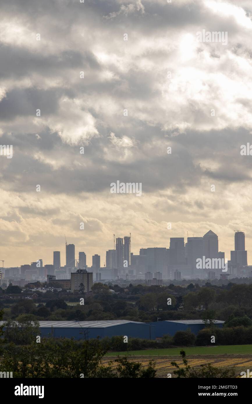 View of the London skyline from the Redbridge Cycling Centre built on ...