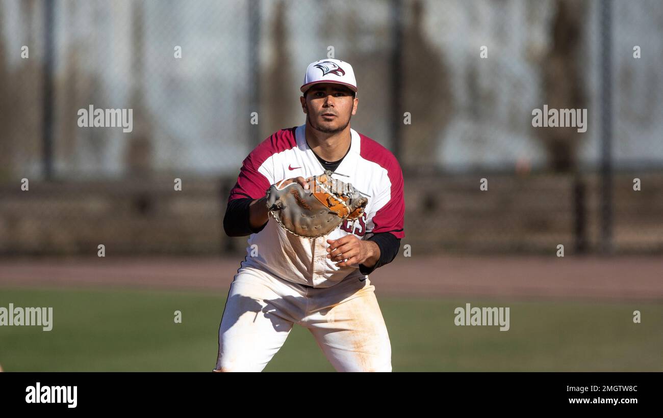 North Carolina Central's Vinny Bailey (26) makes a catch at first base ...