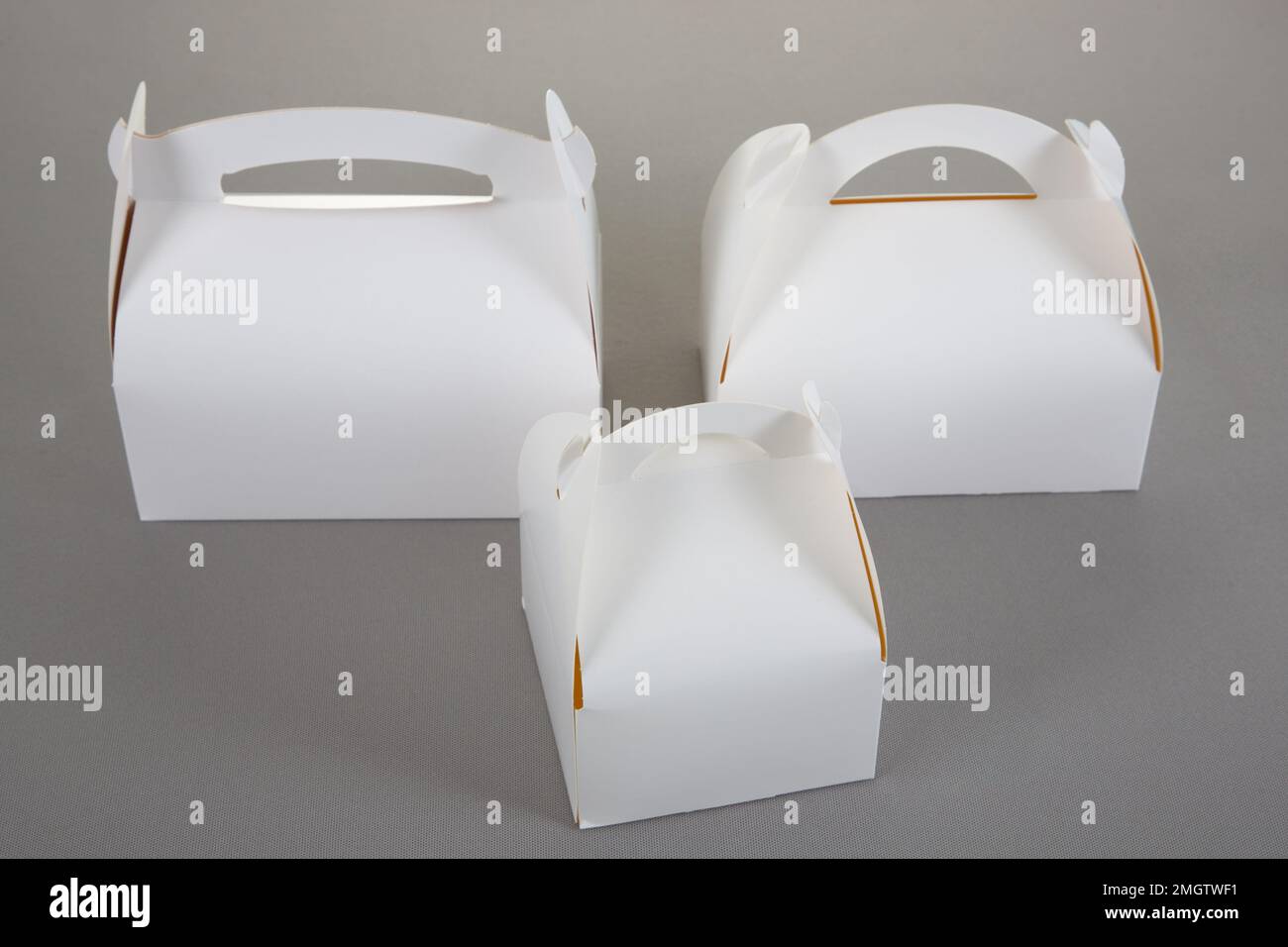 white carton box tasty pastry donut box for mockup design Brand on grey ...