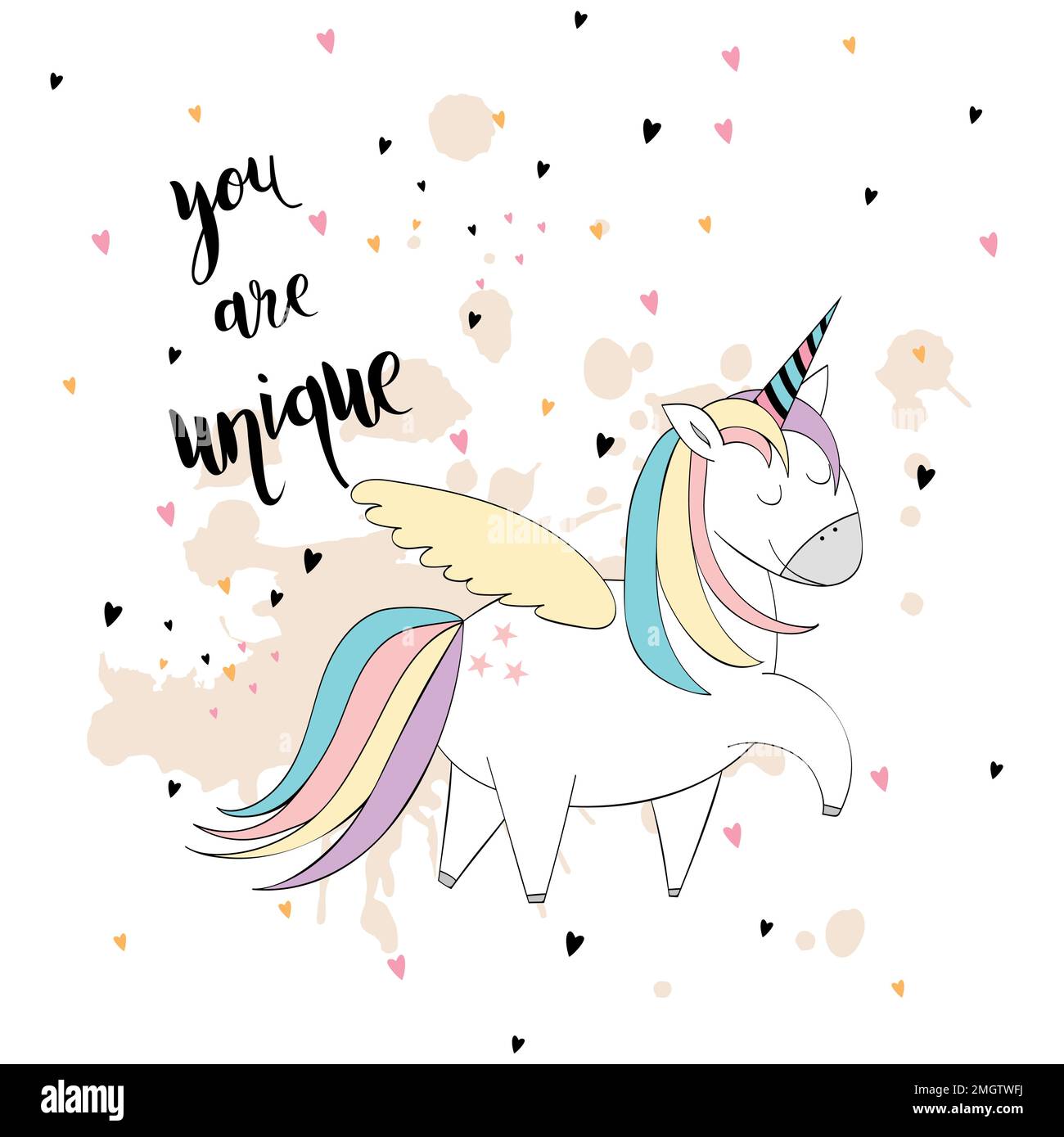 Magic cute unicorn Stock Vector Image & Art - Alamy