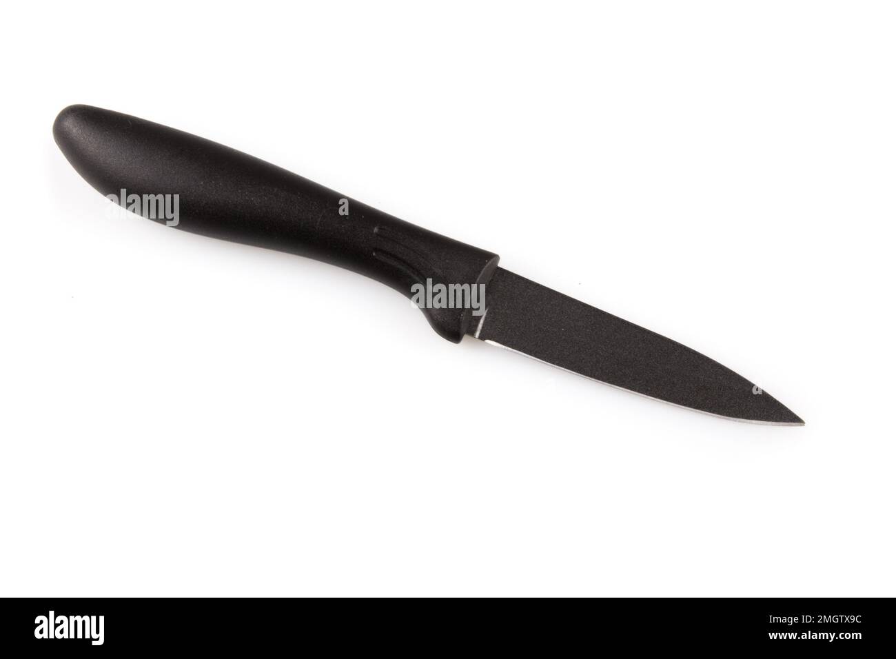 black table knife isolated on white background Stock Photo - Alamy