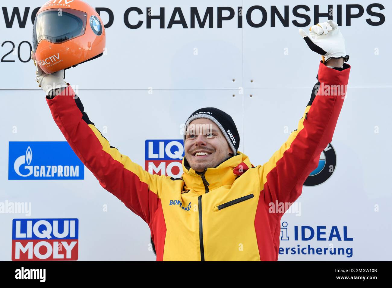 Christopher Grotheer from Germany celebrates his victory in the ...