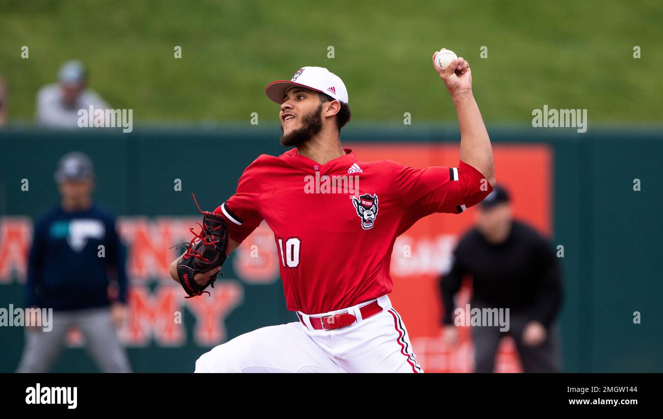 North Carolina State's David Harrison (11) pitches during an NCAA ...