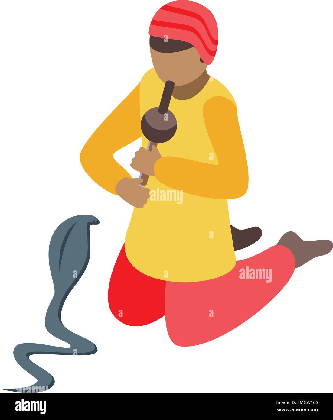 Snake dance icon isometric vector. Sage india. Flute music Stock Vector ...