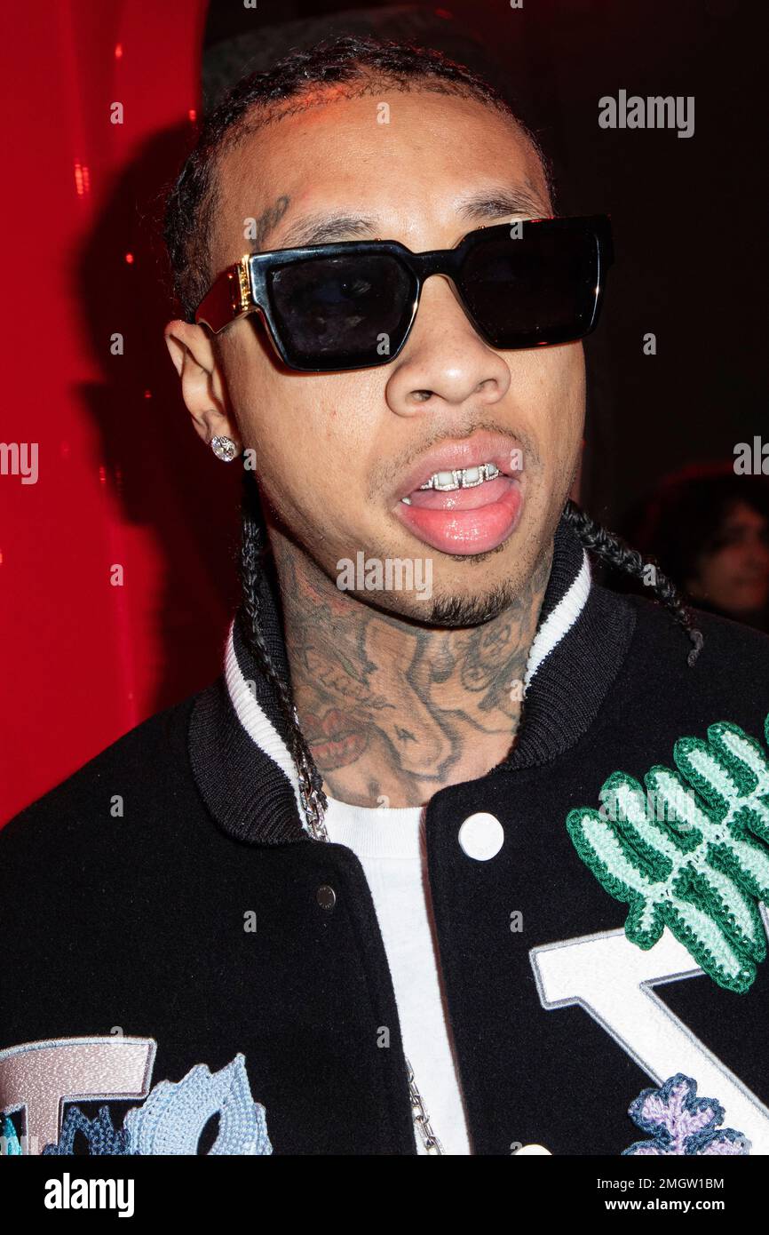 Tyga poses prior to the Off White fashion collection during Women's ...