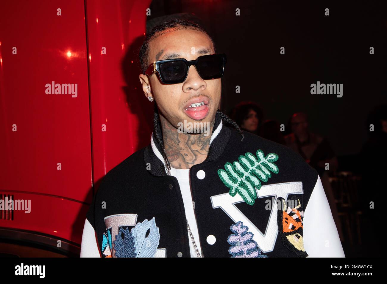 Tyga poses prior to the Off White fashion collection during Women's ...