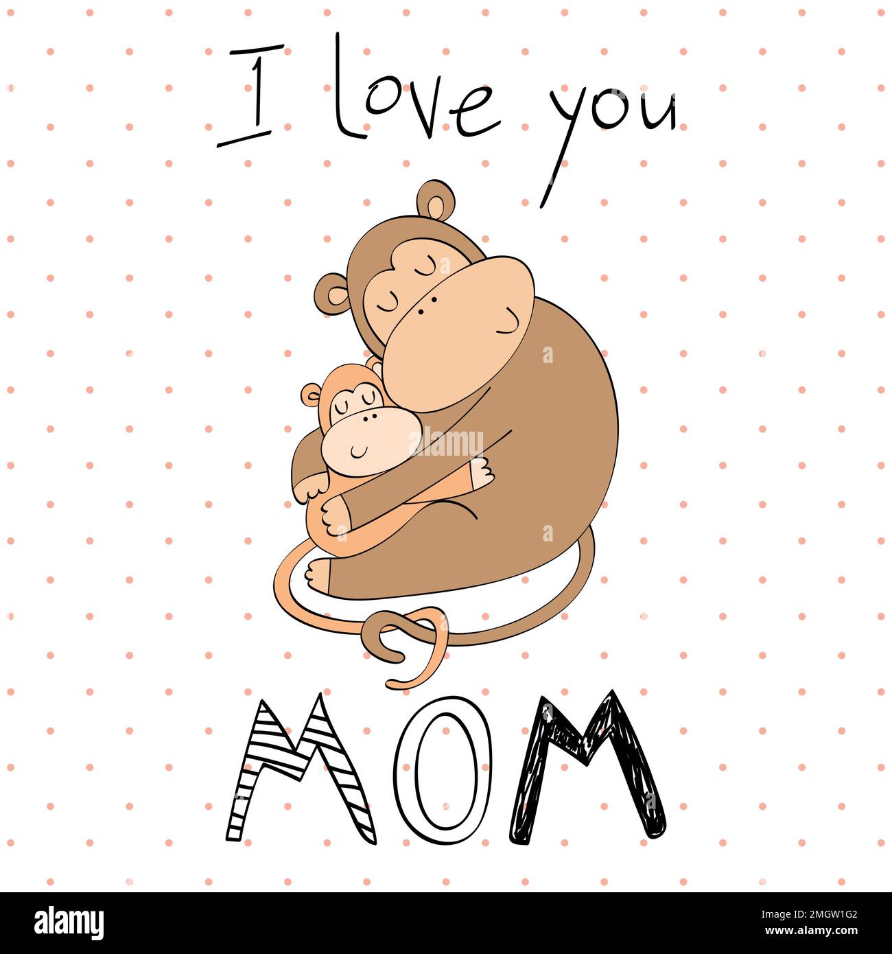 Cartoon Mom Monkey