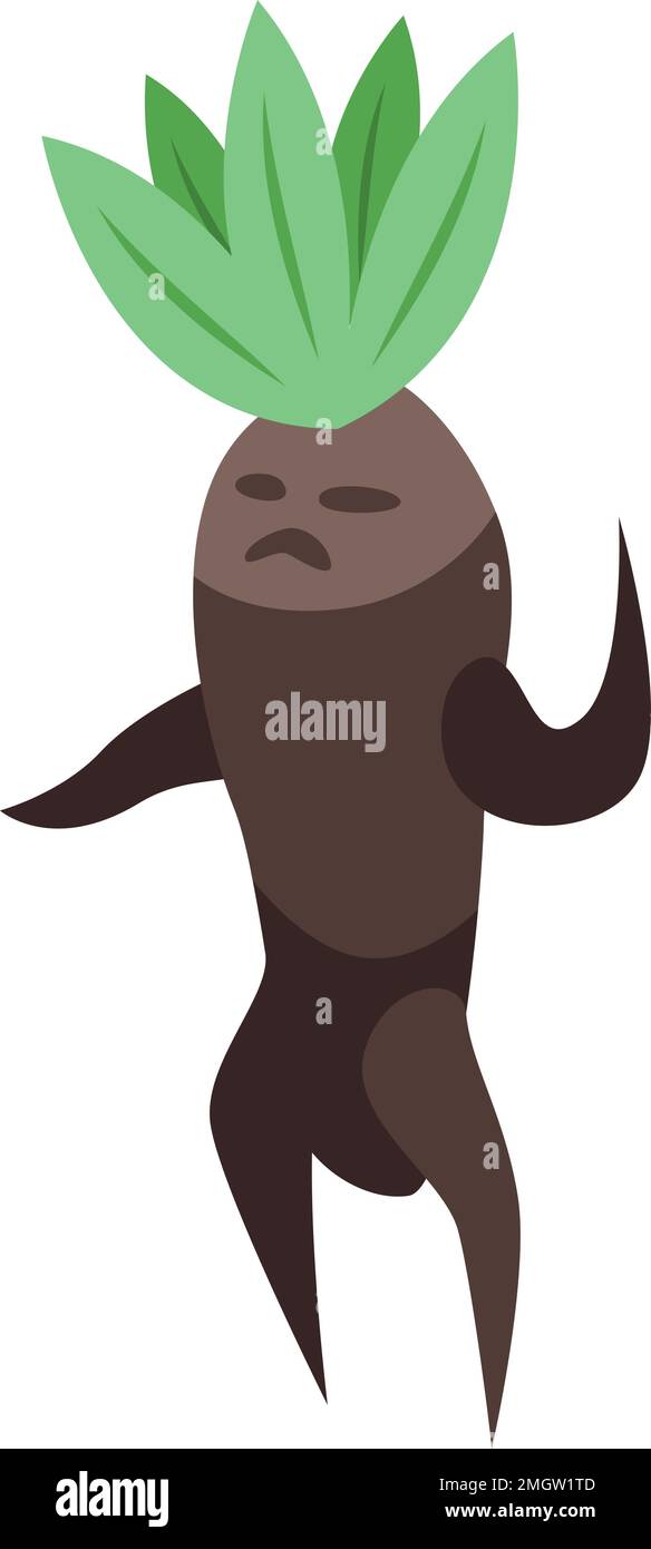 Fantasy mandrake icon isometric vector. Leaf plant. Floral garden Stock ...