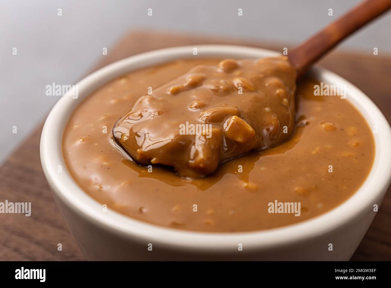 Spread Peanut Butter Made with Peanuts Stock Photo - Alamy