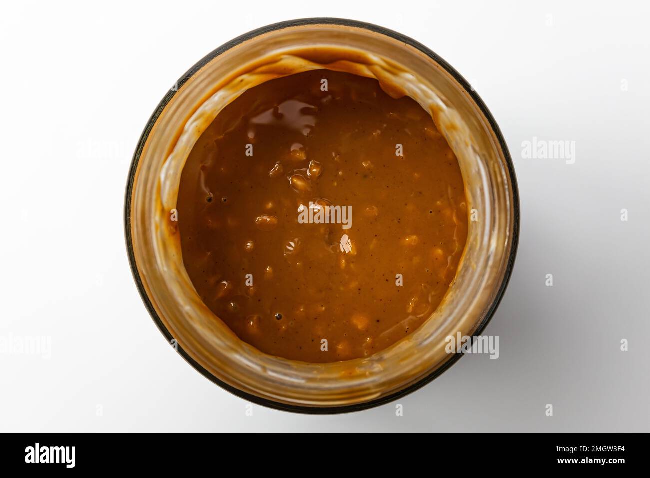 peanut butter on a white background Stock Photo - Alamy