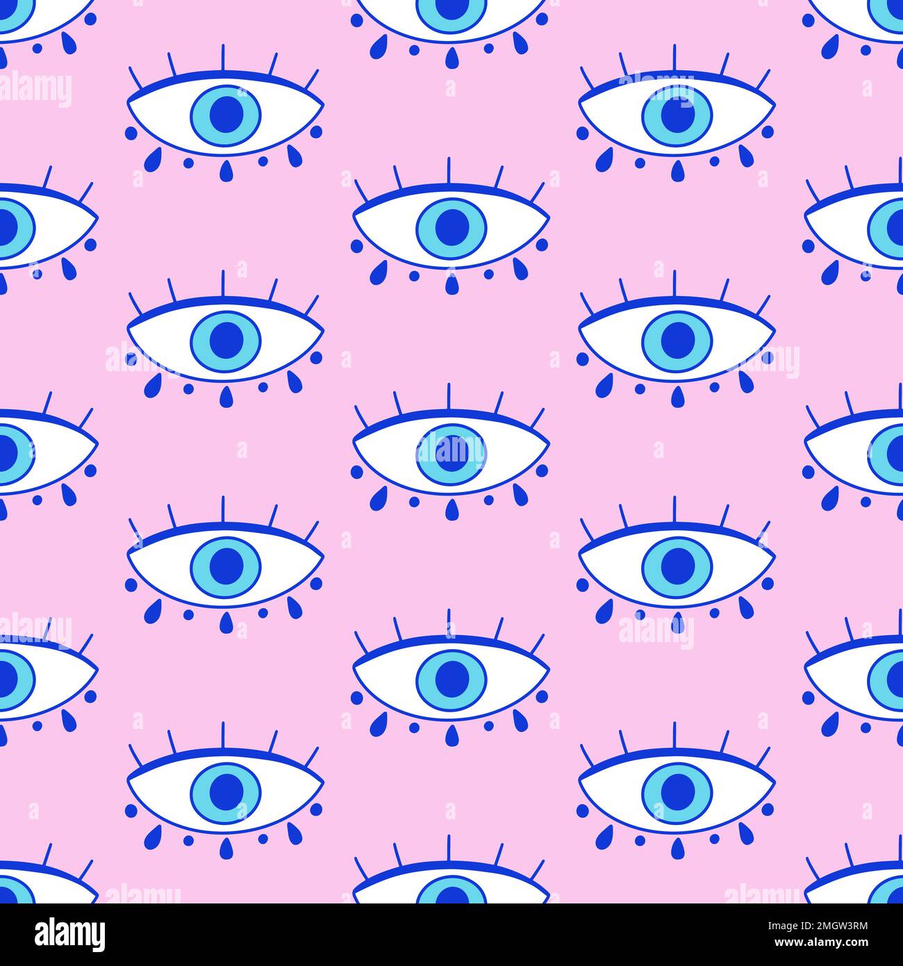 Evil Eyes Seamless Pattern Magic Nazar Vector Background Texture Stock Vector Image And Art Alamy