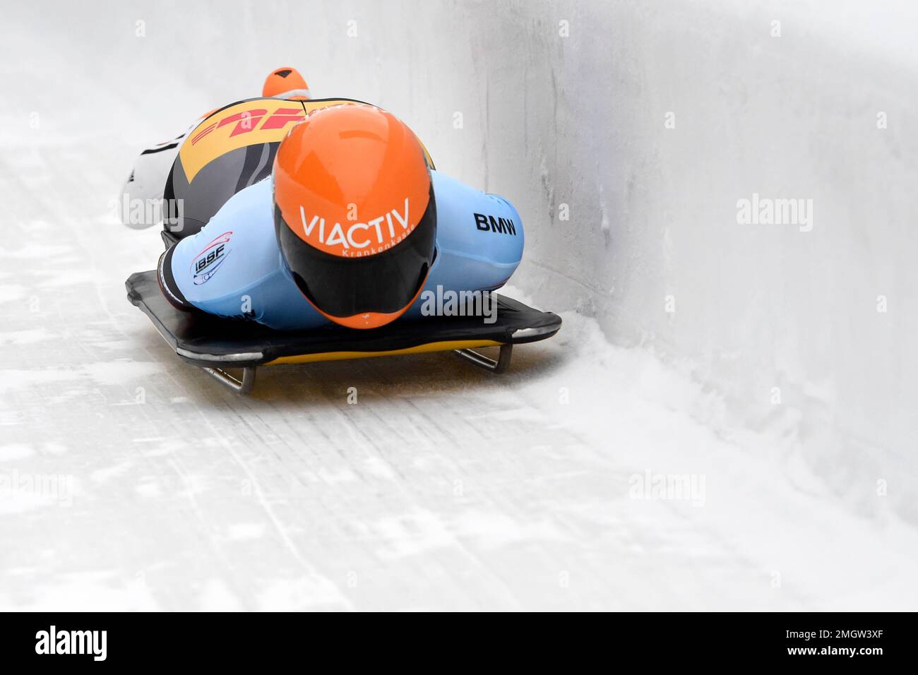 Sophia Griebel from Germany competes during the Skeleton competition at ...