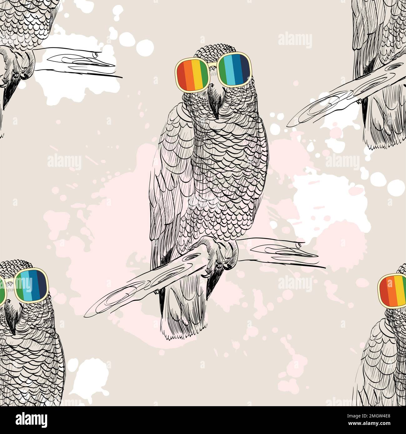 Rainbow parrot drawing hi-res stock photography and images - Alamy