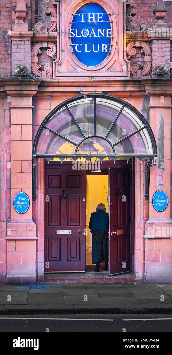 Entrance to The Sloane Club at Pimlico, London, England Stock Photo - Alamy