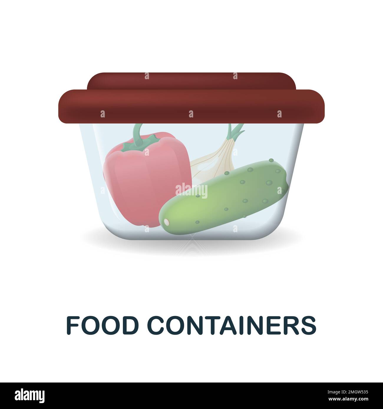 Food Containers icon. 3d illustration from food market collection ...