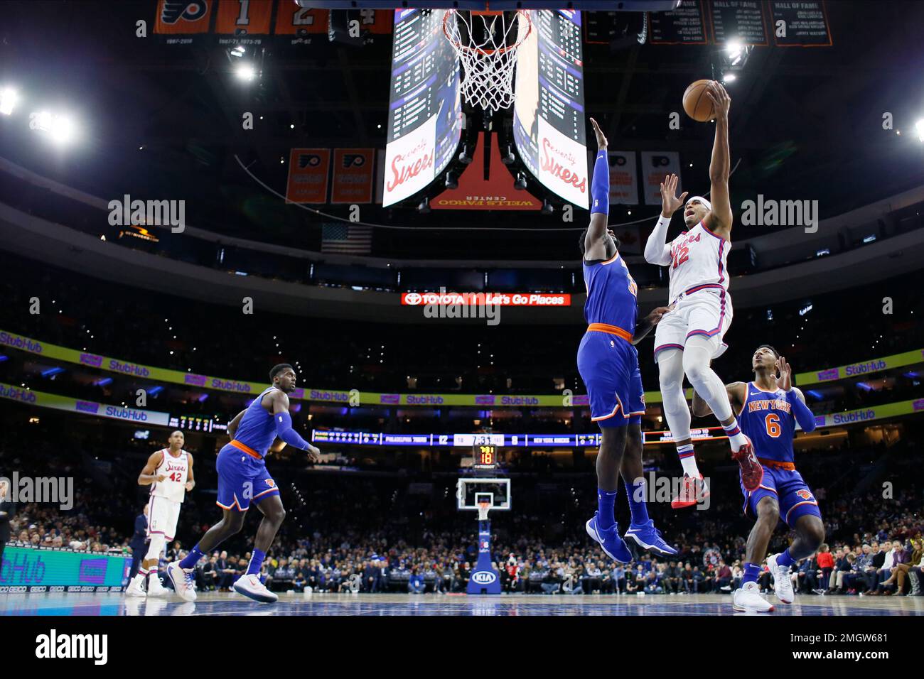 Philadelphia 76ers' Tobias Harris plays during an NBA basketball game ...