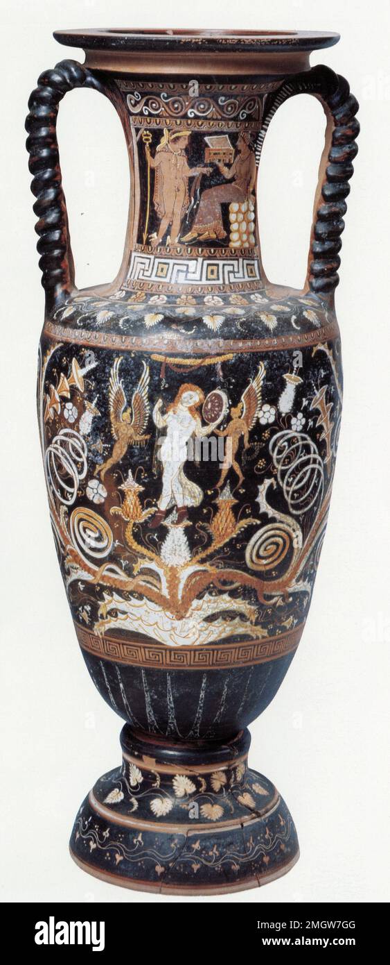 AMPHORA BY THE APHRODITE PAINTER SHOWING THE EPIPHANY OF APHRODITE ...