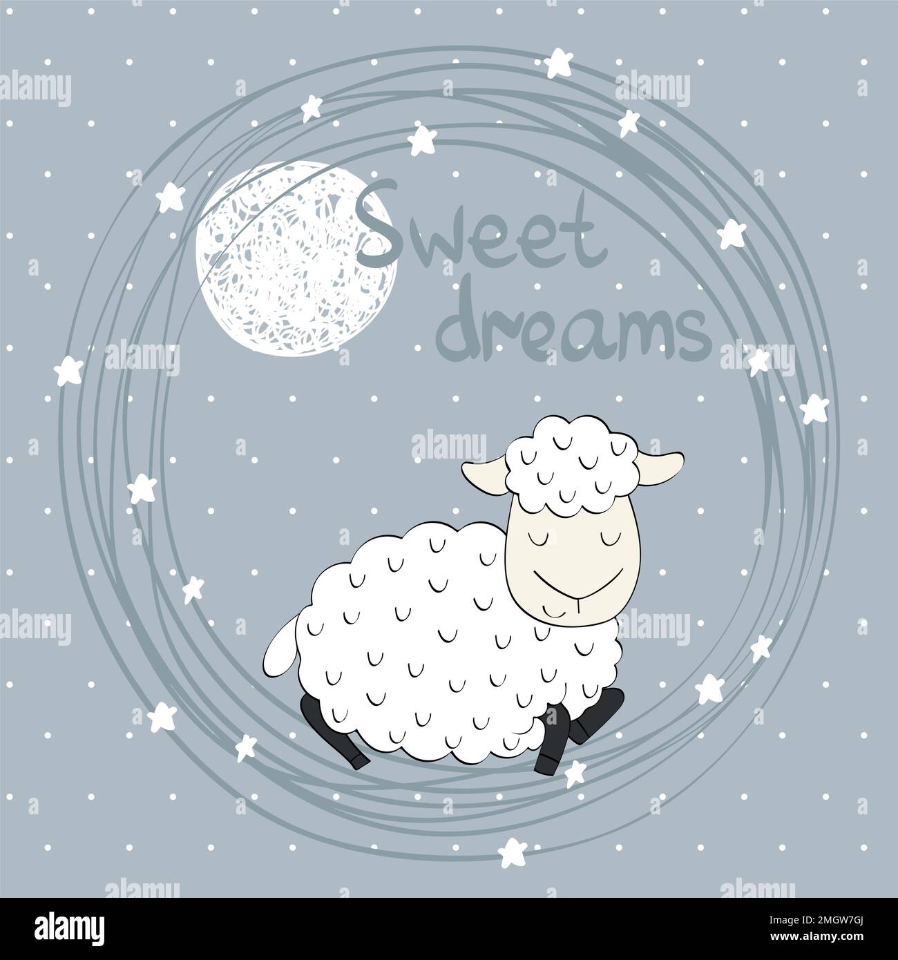 Vector sleeping sheep Stock Vector Image & Art - Alamy