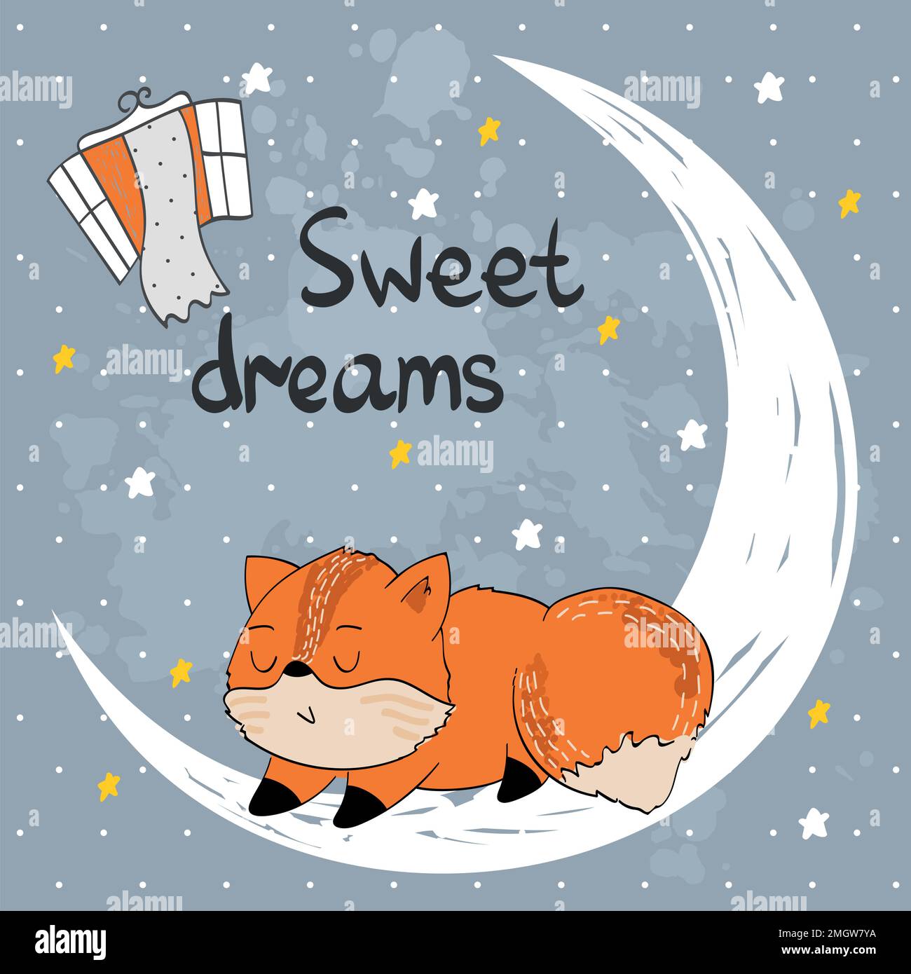 Vector sleeping fox Stock Vector Image & Art - Alamy