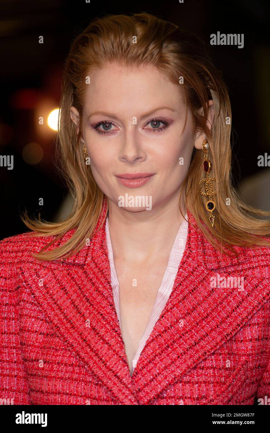 Actress Emily Beecham poses for photographers upon arrival at the UK ...