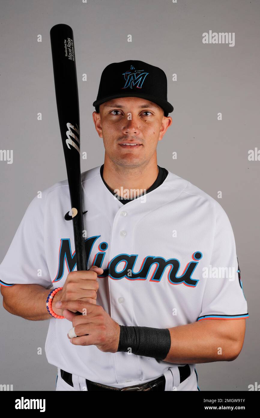 This is a 2020 photo of Miguel Rojas of the Miami Marlins baseball team ...