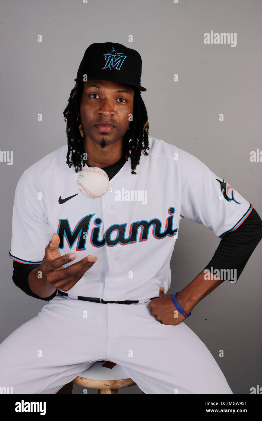 This is a 2020 photo of Jose Urena of the Miami Marlins baseball team ...