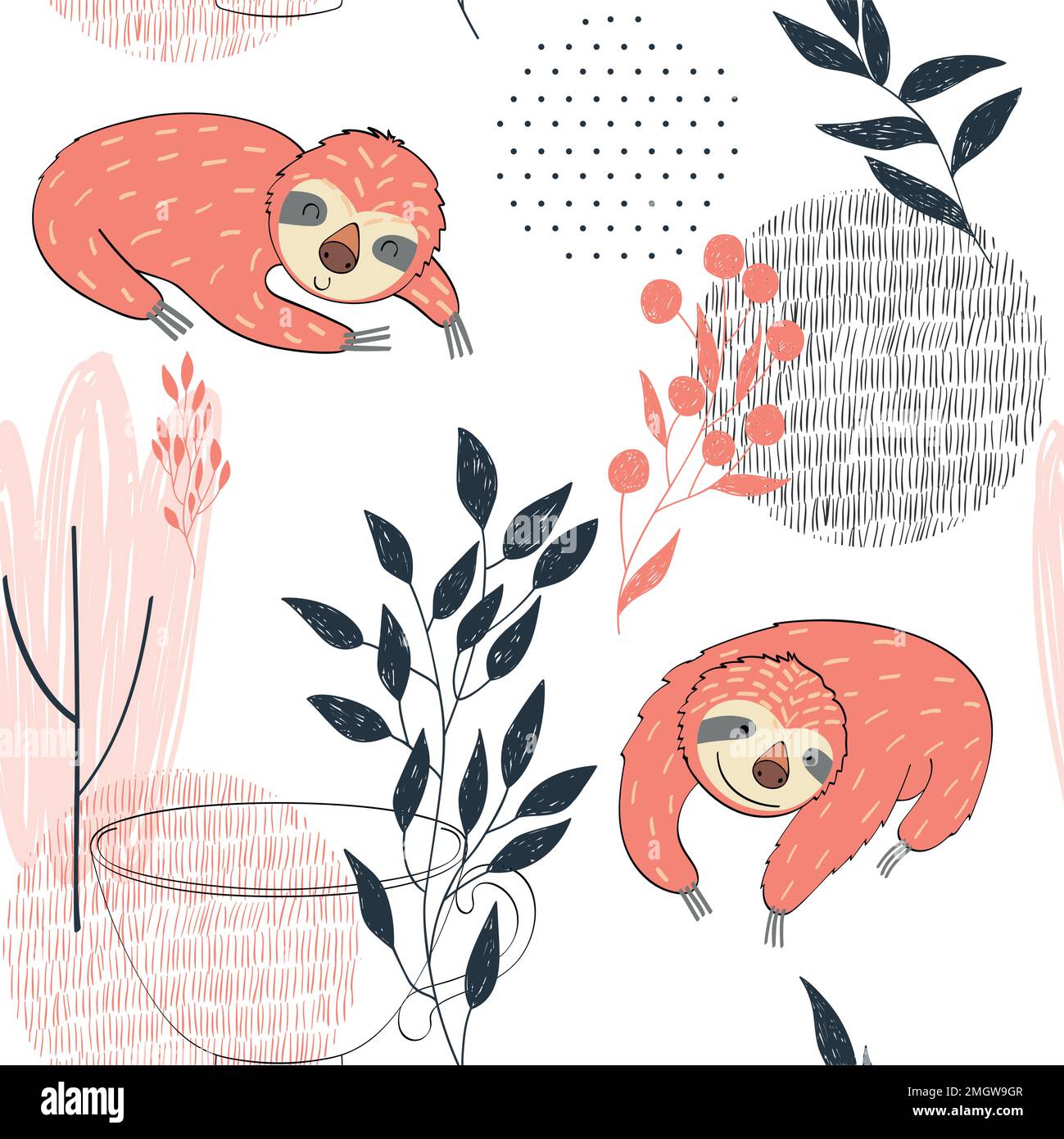 Vector funny sloths Stock Vector Image & Art - Alamy