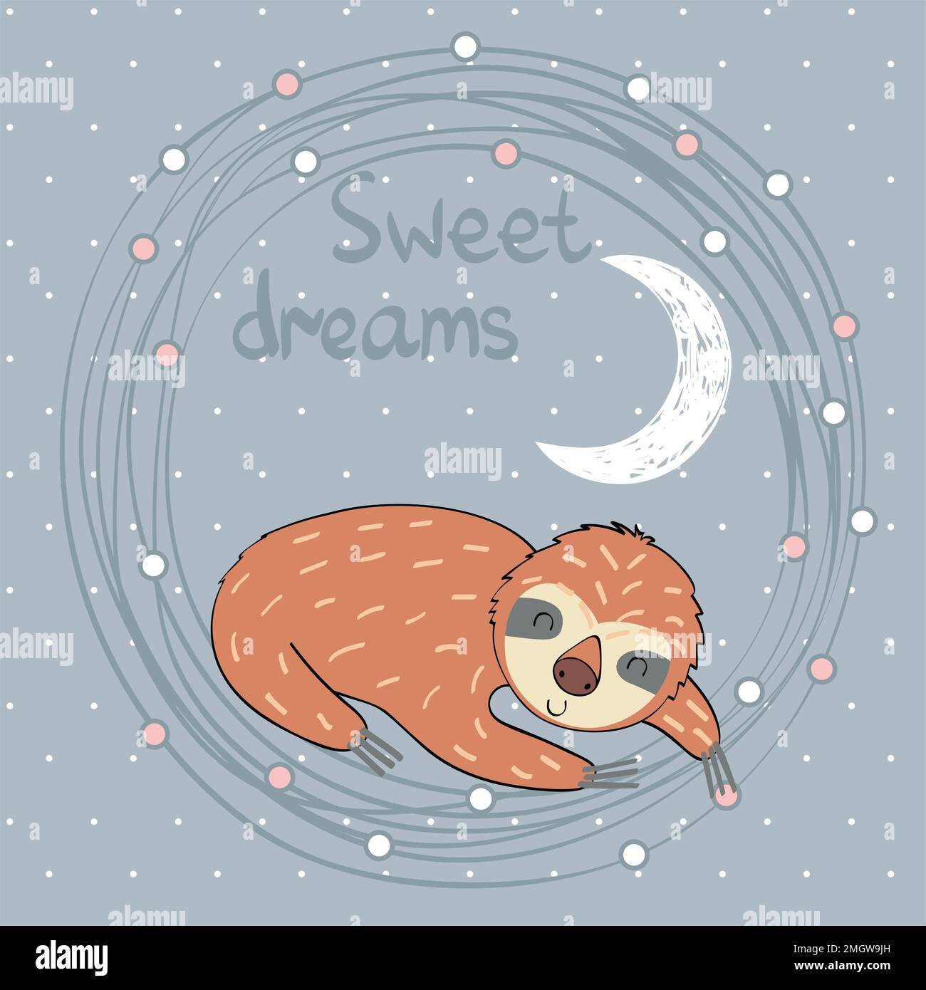 Vector sleeping sloth Stock Vector Image & Art - Alamy