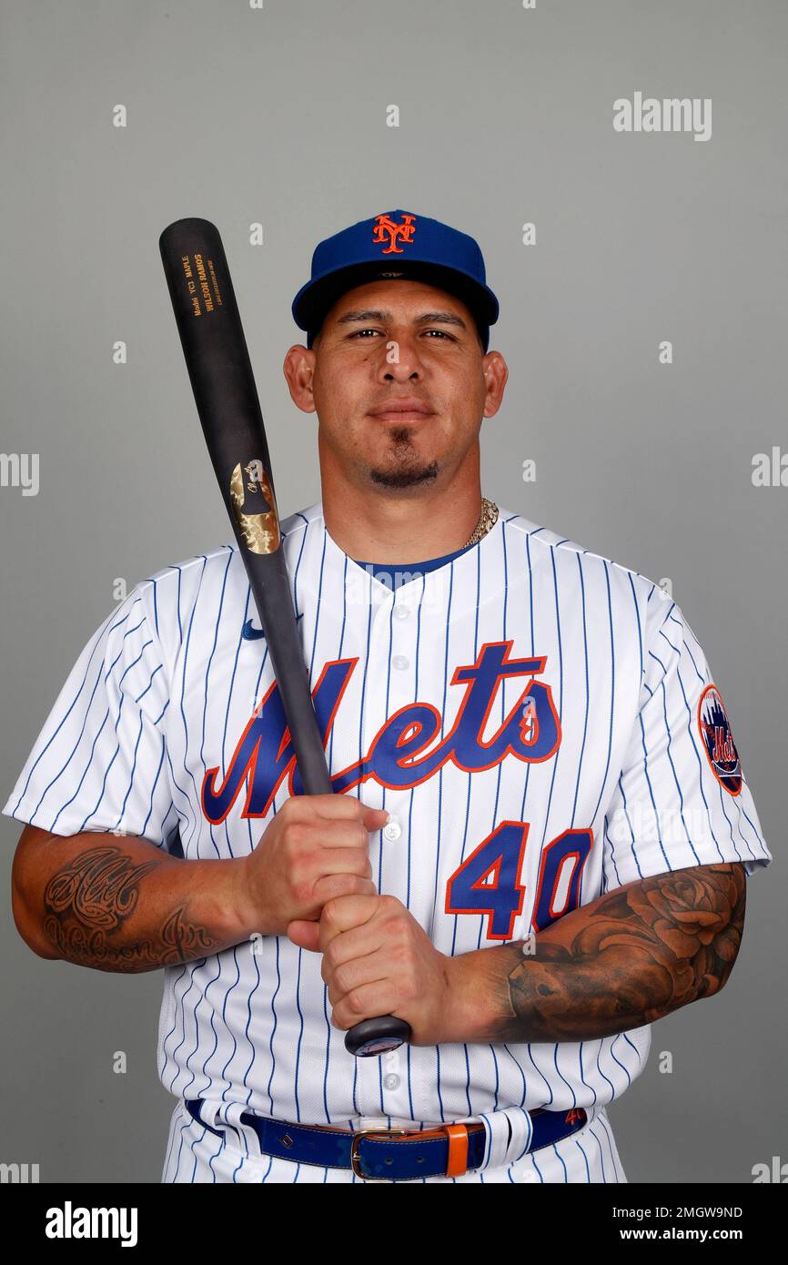 This is a 2020 photo of Wilson Ramos of the New York Mets baseball team ...